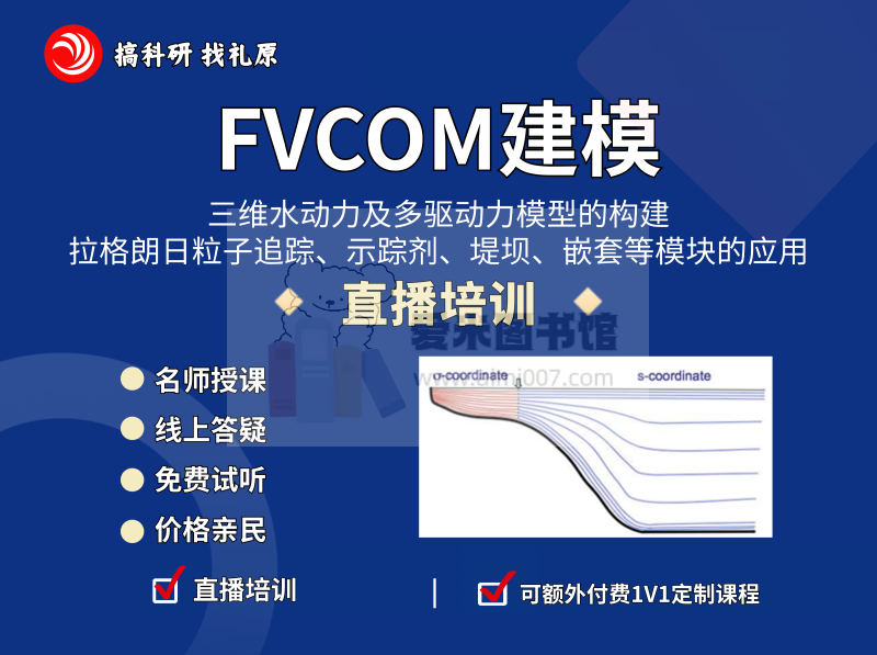 礼原科研《基于FVCOM三维水动力及多驱动力模型的构建、拉格朗日粒子追踪、示踪剂、堤坝、嵌套等模块》-爱米图书馆